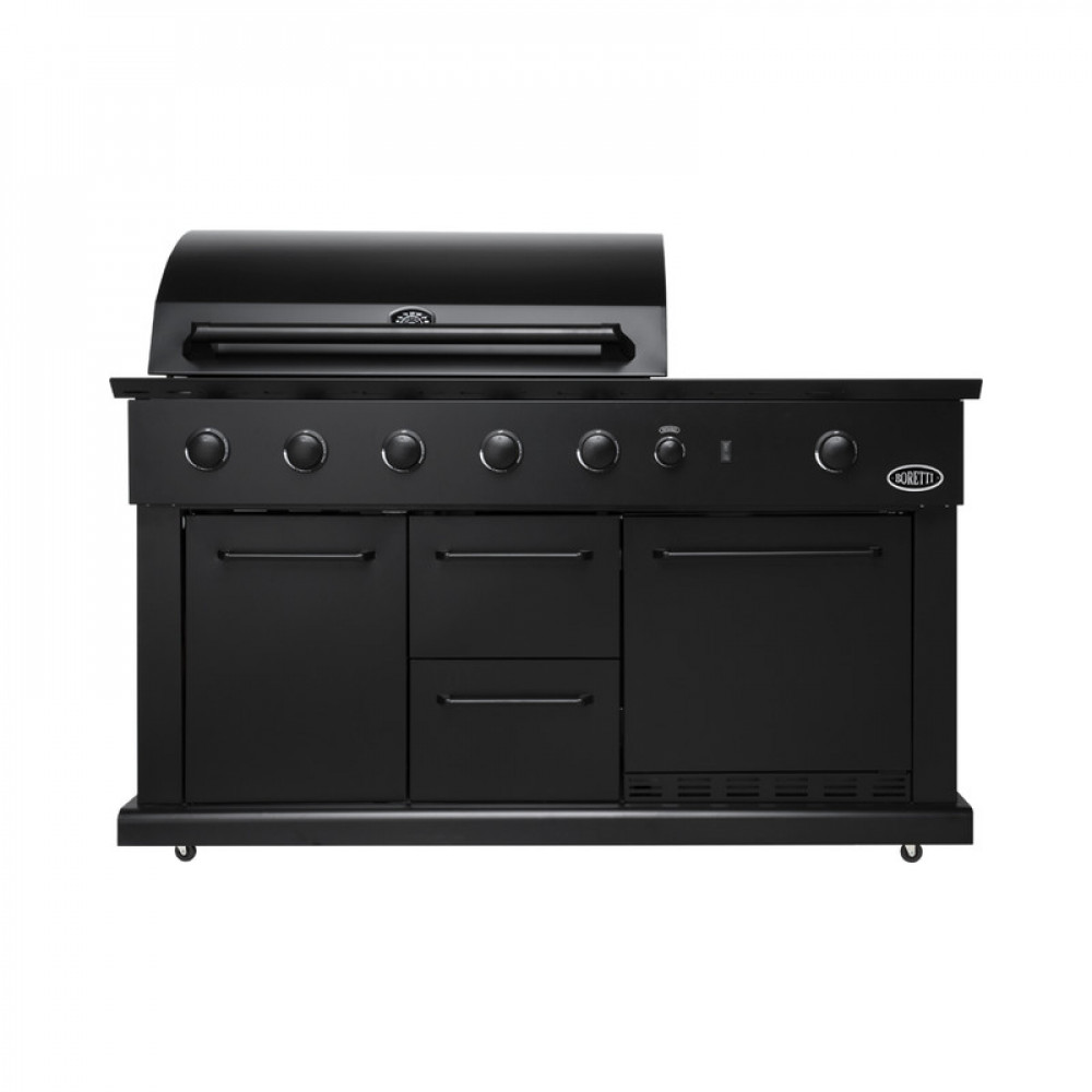 Köp Boretti LUCIANO NERO - Gasolgrill med utekök & kylskåp - Grillkung.se