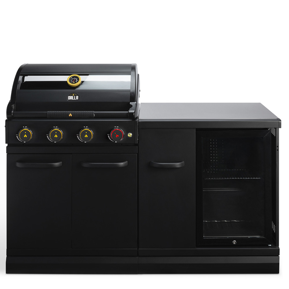 Köp GRLLR Connect® paket | Gasolgrill G4S samt bänkmodul med kylskåp - Grillkung.se